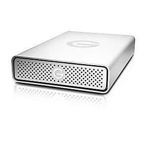 G-Technology 4TB G-DRIVE USB 3.0 Desktop External Hard Drive, Silver - Compact, High-Performance Storage - 0G03594-1
