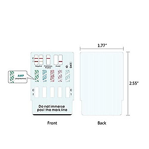 Easy@Home 10 Panel Instant Drug Test Kits - Testing Marijuana (THC), Opiate(OPI 2000), Cocaine(COC), AMP, BAR, BZO, MDMA, MET, MTD, PCP - Urine Dip Drug Testing -#EDOAP-3104-2 Pack