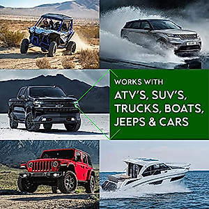 STREAL 1” x 30ft Recovery Tow Rope Kit - Kinetic Energy Offroading Strap - Heavy Duty (Strength of 36,000lbs) for Trucks Vehicle ATV UTV SUV - Includes 2 Soft Shackles and Storage Bag - 4Pcs