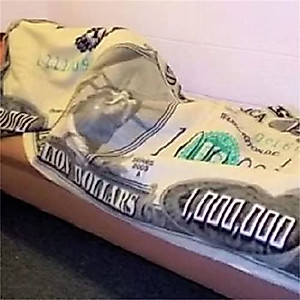 Throw Blanket - Million Dollar Bill Super Soft Warm Plush Throw Blanket for Couch Lightweight Fluffy Bed Sofa Car Deck Chair(Million Dollar 71.25" x 35.25" x 0.13")