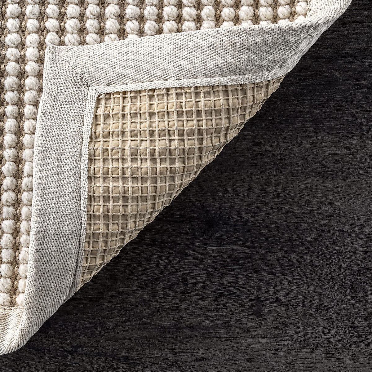 Rugs USA x Arvin Olano Patricia Jute and Wool Area Rug, 6x9, Ivory