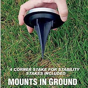 Bell+Howell Solar Outdoor Mosaic Disk Lights, 4 Pack Ultra-Premium Glass Decorative Pathway Lights, Solar Lights Outdoor Waterproof Disk Lights, LED Pathway Lights, Auto On/Off Lights, Oak Brown