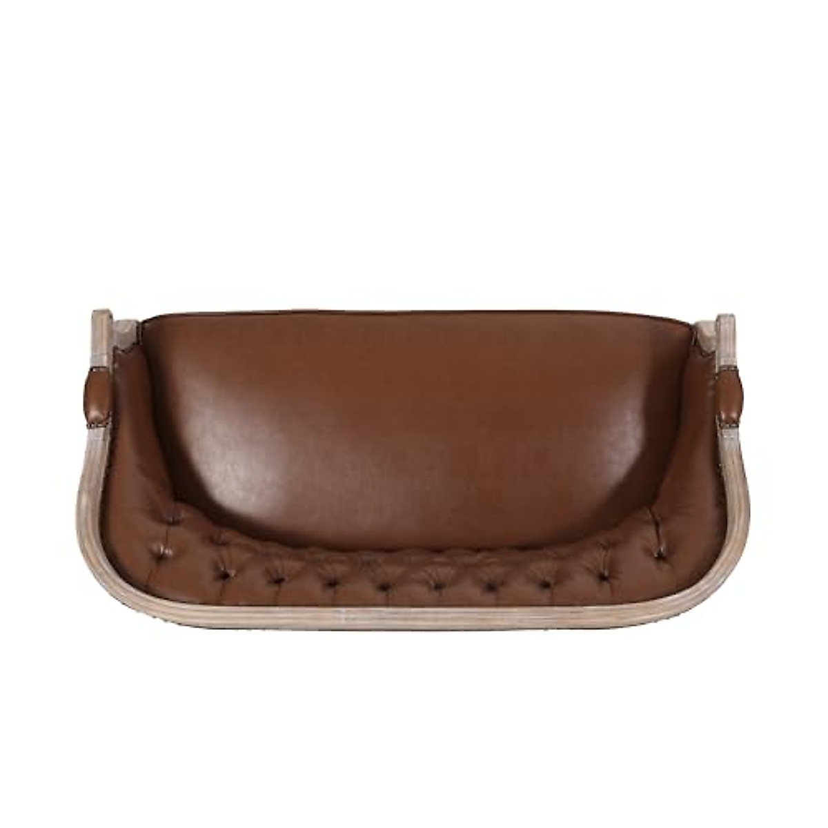 Christopher Knight Home Faye Tufted Upholstered Loveseat - Cognac Brown/Antique