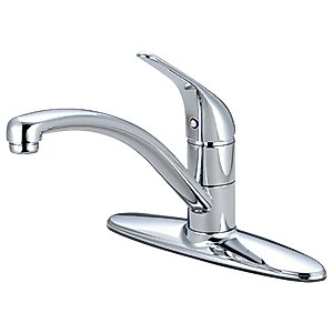 Pioneer 2LG160H-BN Single Handle Kitchen Faucet, PVD Brushed Nickel Finish