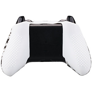 9CDeer 1 Piece of Studded Protective Customize Digital Camo Silicone Cover Skin Sleeve Case 8 Thumb Grips Analog Caps for Xbox One/S/X Controller White Compatible with Official Stereo Headset Adapte