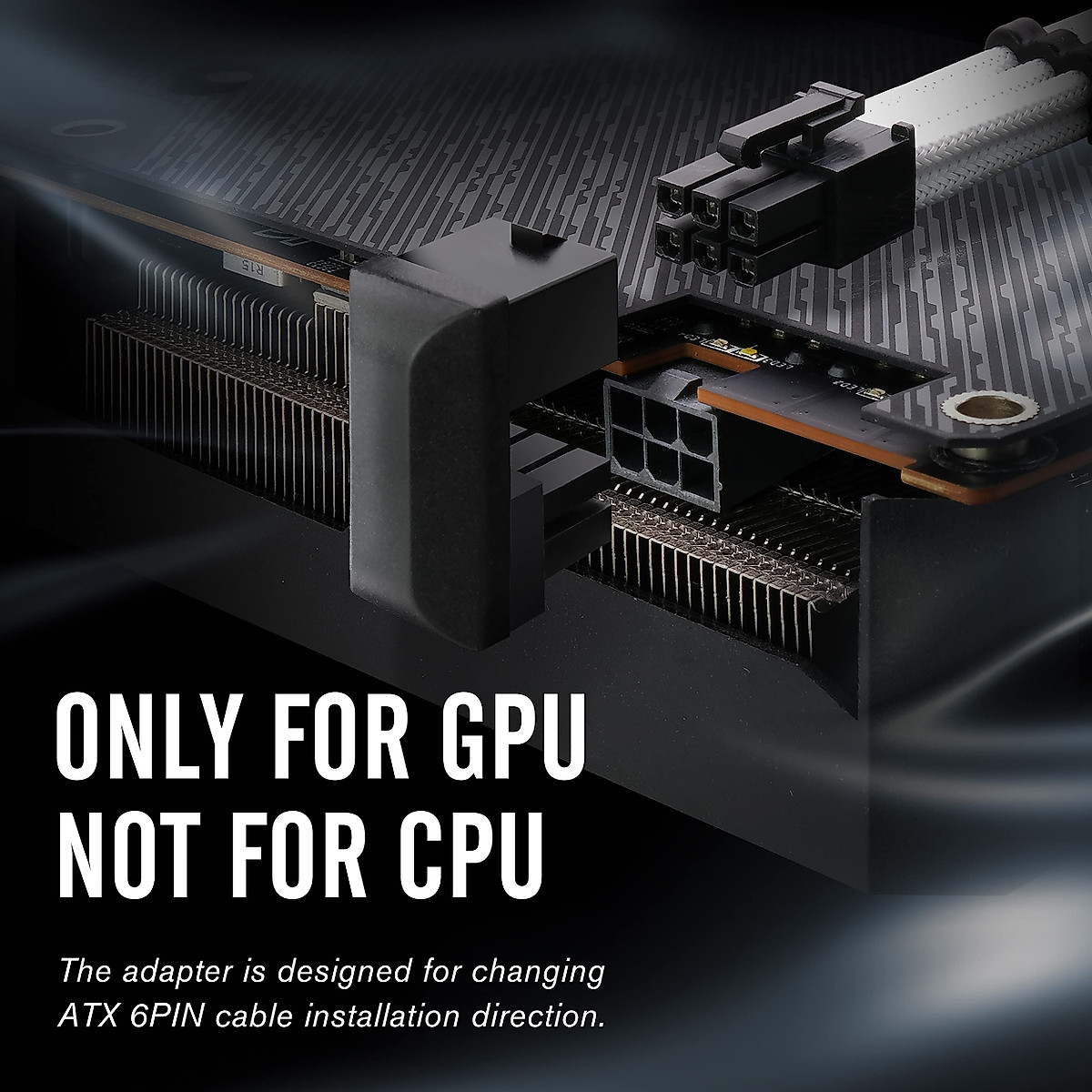 EZDIY-FAB GPU VGA PCIe 6 Pin U Turn 180 Degree Angle Connector Power Adapter Board for Desktop Graphics Card-Standard+Reverse Type 2-Pack