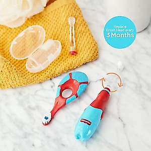 Fisher-Price My First Soniclean Baby Toothbrush, Extra Soft Bristles, First Baby Electric Toothbrush, Baby Teethers, Baby Teething Relief, Kids Toothbrushes