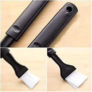 Hometeq 2 Pack - Nylon Bristle Pastry Brush for Basting, Baking, Cooking Food Brush