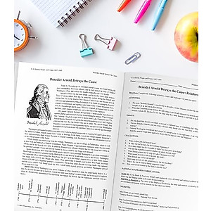 Mark Twain American History Workbook, Grades 6-12, US History of People and Events from 1607-1865, Declaration of Independence, Constitution of the ... Curriculum (American History Series)