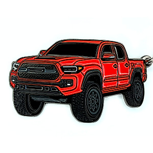 FOUR WHEEL BEAST Tacoma Keychain - Tacoma Accessories 2016-2022 mods - Pro Sport Off Road Cool PRO Key Chain Fob Cover - 3rd gen off road Toy Truck (Red)
