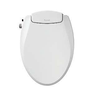 Brondell Bidet Toilet Seat Non-Electric Swash Seat, Fits Round Toilets, White – Dual Nozzle System, Ambient Water Temperature – Bidet with Easy Installation