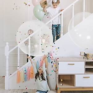 Clear Big 36 Inch Balloons, 9Pcs Clear Giant Big Latex Balloons, Large Balloons for Birthday Wedding Party Decorations.