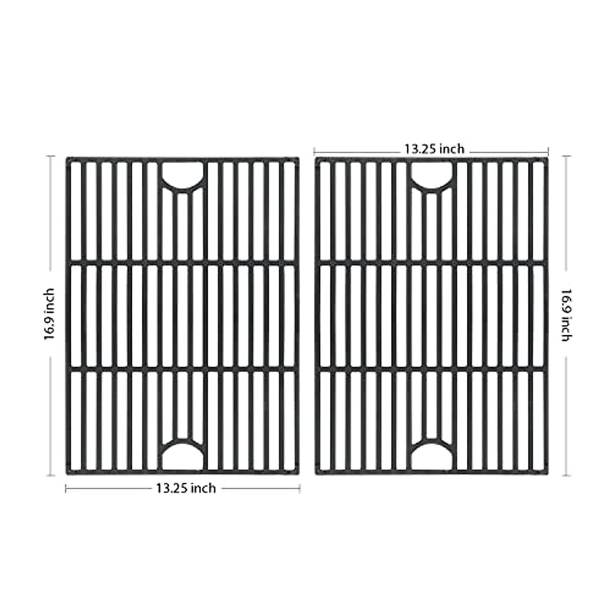 Nexgrill Replacement Parts for 4 Burner 720-0830H 720-0830D 720-0670A 720-0783C 720-0783E 720-0958A, 17" Cast Iron Grill Grates for 5 Burner 720-0888N Charbroil 463241113 463446015, Kenmore Gas Grills