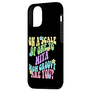 iPhone 13 MIYA Cute Retro Girls Groovy MIYA Personalized Name Case