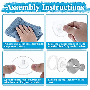 Lusofie 2 Pack Suction Cup Hooks for Shower Stainless Steel Shower Suction Hooks for Bathroom Hanging Towels Robe Loofah,Suction Shower Hooks for Glass Shower Doors Tile Mirrors,Sliver