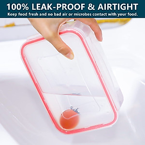 DIDO 28 PCS Food Storage Containers With Airtight Lids, Hinged BPA Free Kitchen Plastic Containers, Freezer & Microwave & Dishwasher Safe - Pantry & Kitchen Organization