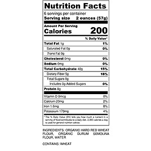 Sfoglini Organic Whole Grain Reginetti Pasta, 12 Ounce, (Pack of 4)