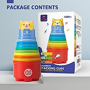 Stacking Toys for Toddlers 1-3 - Stacking Cups - Montessori Toys Baby Toys for 1 Year Old Toys for Boys Girls Toddler Toys Age 1-2 Numbers Shapes Patterns Learning Toys One Year Old Boy Birthday Gift