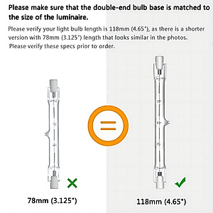 CMYBEN 4 Pack Halogen R7S 118mm 300W 120V Dimmable 4500lm Beam Angle J-Type Double Ended Floodlight Bulb 360° Warm White 2700K
