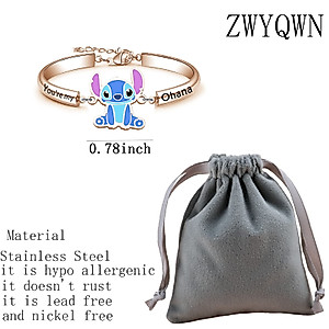 Ohana Family Earrings With Birthstone Ohana Jewelry for Women Family Friend Birthday Gifts for Friends Sister (you're my ohaba BRG)