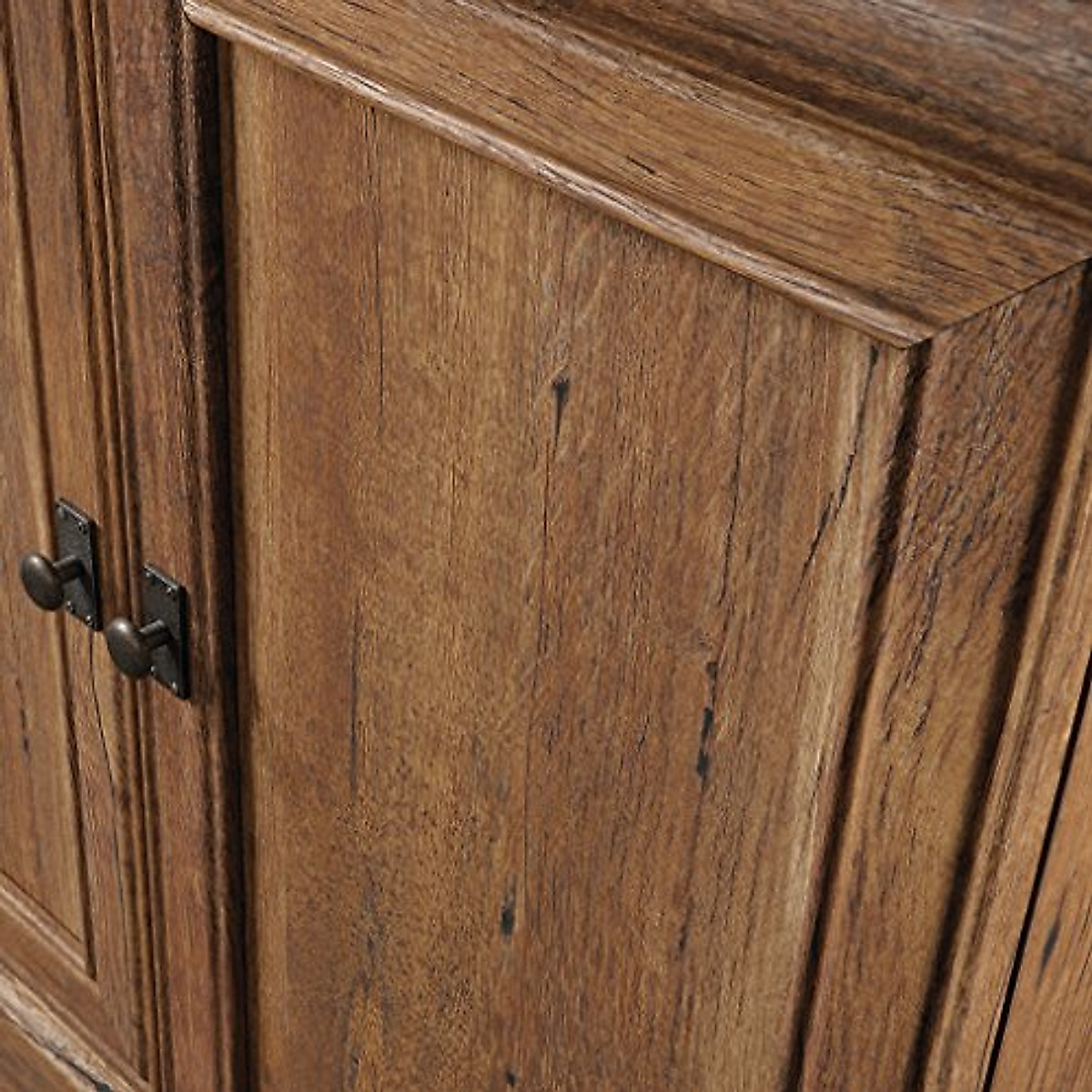 Sauder Palladia Library with Doors, Vintage Oak finish