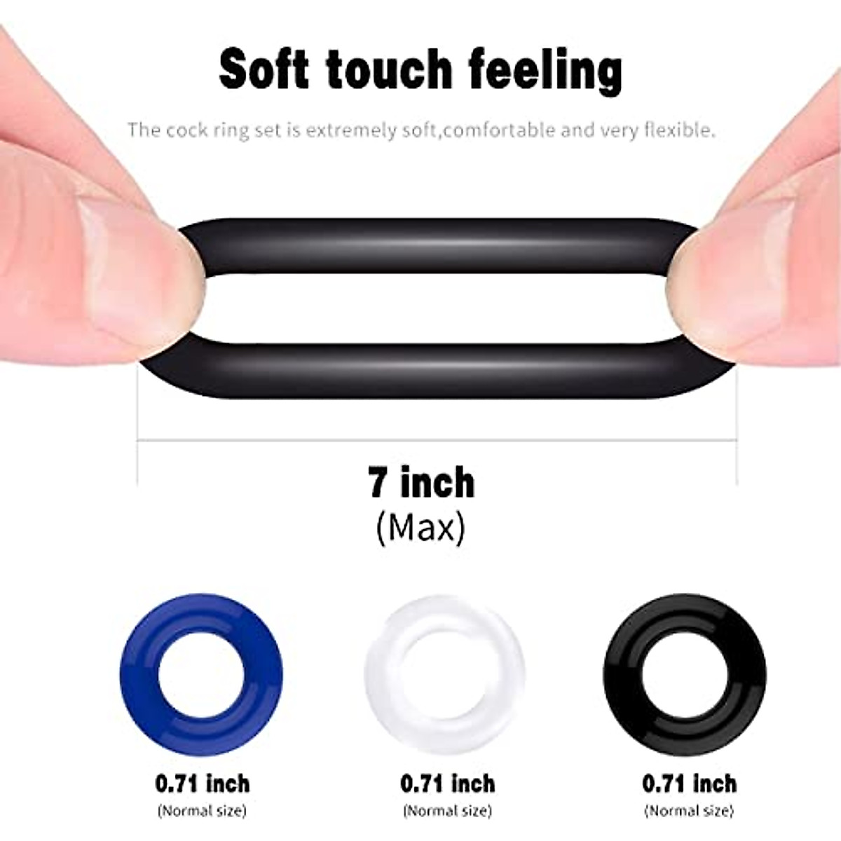 Silicone O-Ring- Cock Rings for Men Sex Games Rubber Cock Ring Penis Rings Sex Toys for Couples Soft Silicone Couples Penis Rings for Men Sunglasses LG-DY3