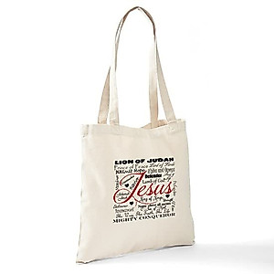 CafePress The Name Of Jesus Tote Bag Natural Canvas Tote Bag, Reusable Shopping Bag