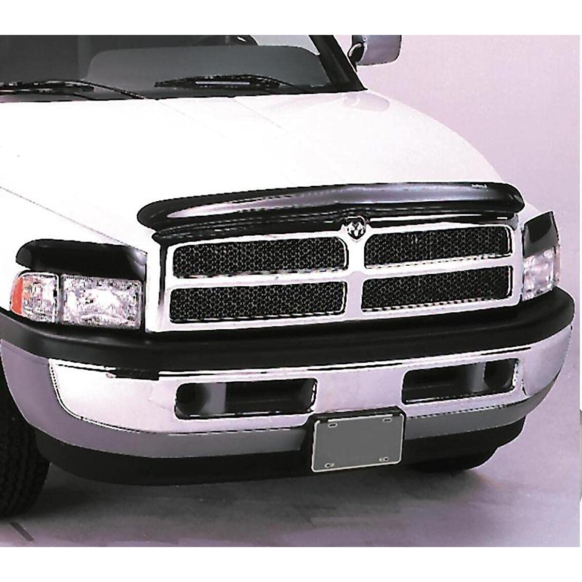 Auto Ventshade AVS 45057 Bugflector Deluxe 3-Piece Dark Smoke Hood Shied for 2008-2011 Dodge Dakota