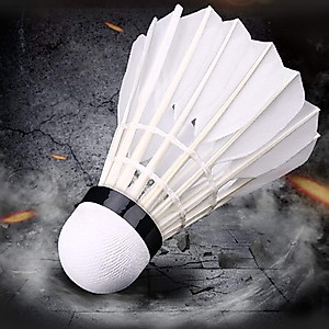 ZHENAN 12-Pack Advanced Goose Feather Badminton Shuttlecocks with Great Stability and Durability,Indoor Outdoor Sports Hight Speed Training Badminton Birdies Balls