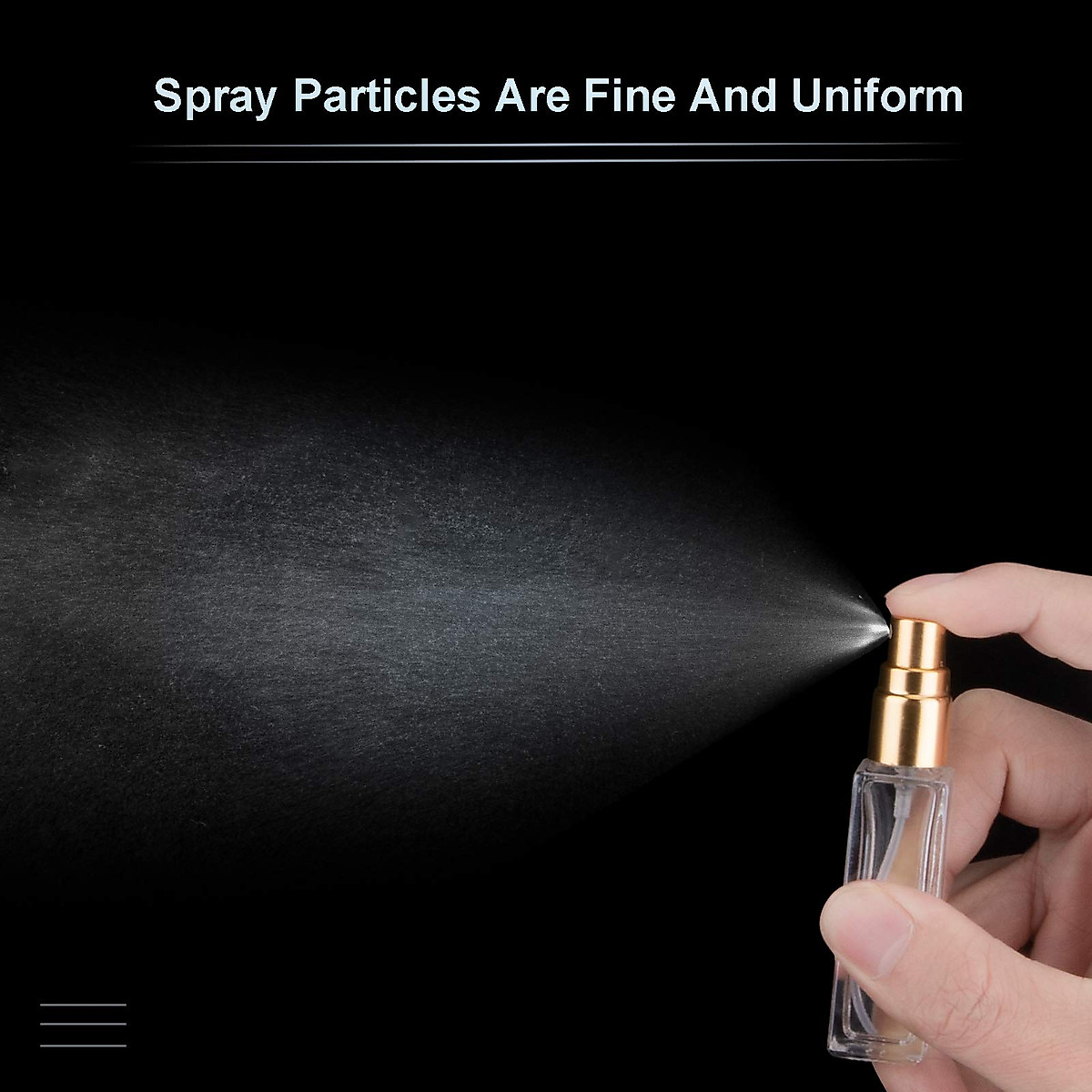 6pcs Refillable Perfume Bottle, 8 ML BPA Free Spray Atomizer Perfume Bottle, Leak Proof Glass Perfume Atomizer with Metallic Aluminum caps