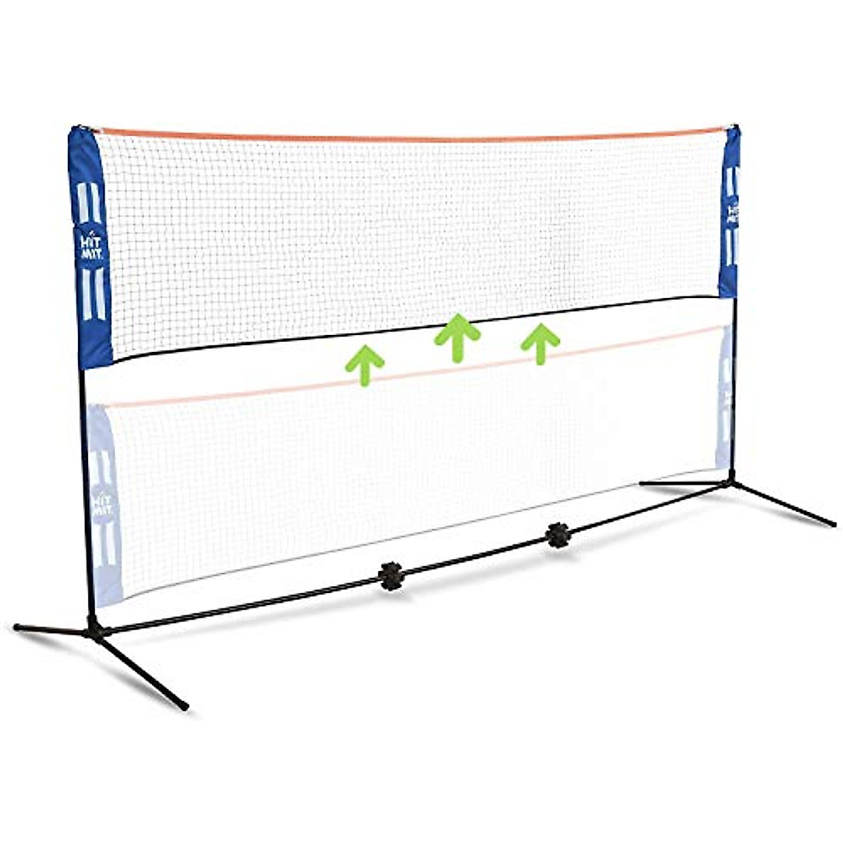 JOOLA HIT MIT Adjustable Height Portable Badminton Net Set - Competition Multi Sport Indoor or Outdoor Net for Playing Pickleball, Kids Volleyball, Soccer Tennis, Lawn Tennis - Easy and Fast Assembly