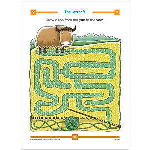 School Zone - Mazes Animals Workbook - Ages 4 to 6, Preschool, Kindergarten, Puzzles, Alphabet, Animal Names, Colorful Pictures, Problem-Solving, and More (School Zone Activity Zone® Workbook Series)