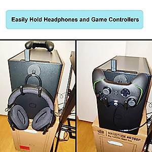 YYST Magnetic Headset Holder up to 1 kg(2 lbs), Adjustable Headphone Holder for Computer/Gaming Headsets, Headphone - No Headsets (2)