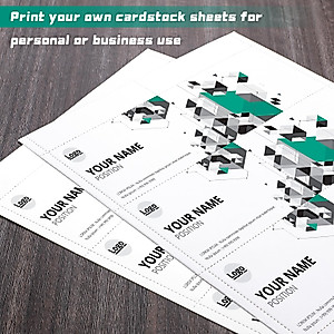 1200 Pcs Blank Printable Business Cards, 3 x 4, Perforated Cards Stock Paper for Inkjet and Laser Printers for School, Office, Party (6 up Each Page)