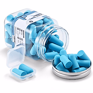 Lenicany 30Pair Soft Foam EarPlugs, 32dB Disposable Sound Blocking Noise Cancelling Ear Plugs for Sleeping/Concerts Loud Music/Shooting Guns/Work Construction, Hearing Safety Protection (Blue)