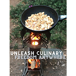 Spitfire Rocket Stove Patrol, Camp Rocket Stove Wood Burning Portable Stove w/Travel Case, Collapsible Backpacking Wood Stove, Rocket Camp Stove, Outdoor cooking stove Estufa De Leña Para Cocinar