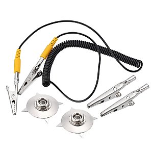 MECCANIXITY ESD Anti Static Ground Cable ESD Grounding Cord with Alligator Clip Claw for Eliminate Conductor Electrostatic