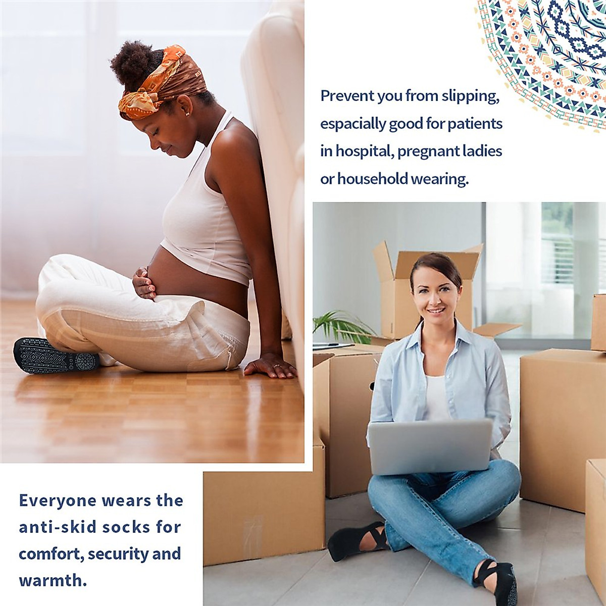 Ozaiic Yoga Socks for Women Non-Slip Grips & Straps, Ideal for Pilates, Pure Barre, Ballet, Dance, Barefoot Workout (Black - 1 Pair, one_size)