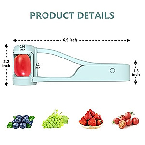 WhiteRhino Grape Cutter Grape Slicer for Toddlers Baby,Grape Cherry Tomato Strawberry Cutter Quarter Slicer tool For Vegetable Fruit Salad Cake Decoration,Stainless Steel kitchen Gadget Fruit Slicer