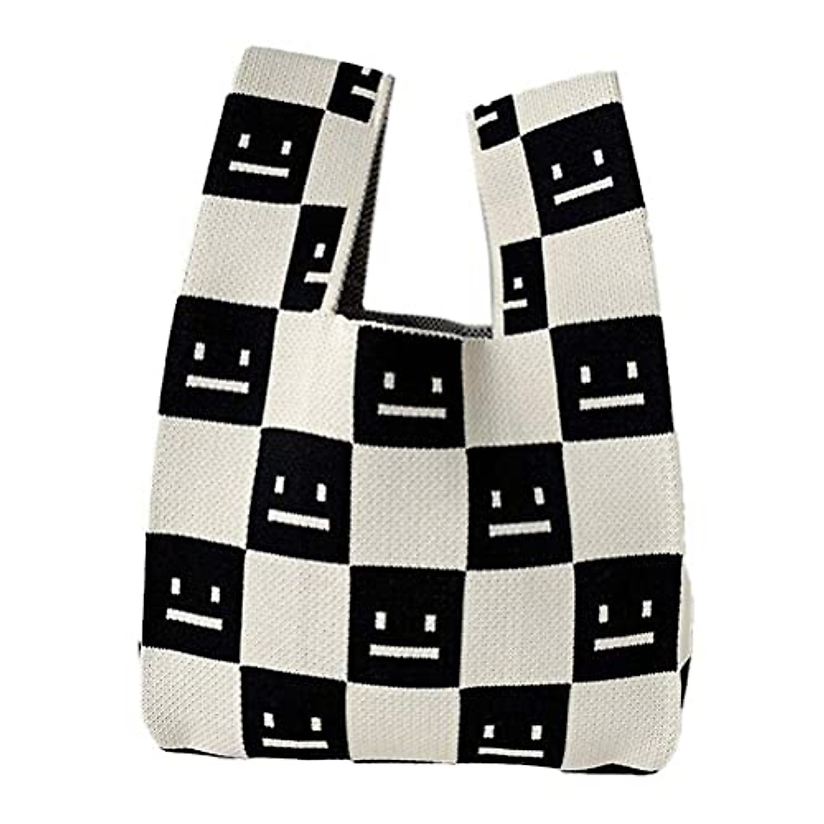 Colour Print Shoulder Bag for Women Girls,Fashion Tote Bag Small Hobo Handbag Purse Clucth Light Knit Top Handle Bag