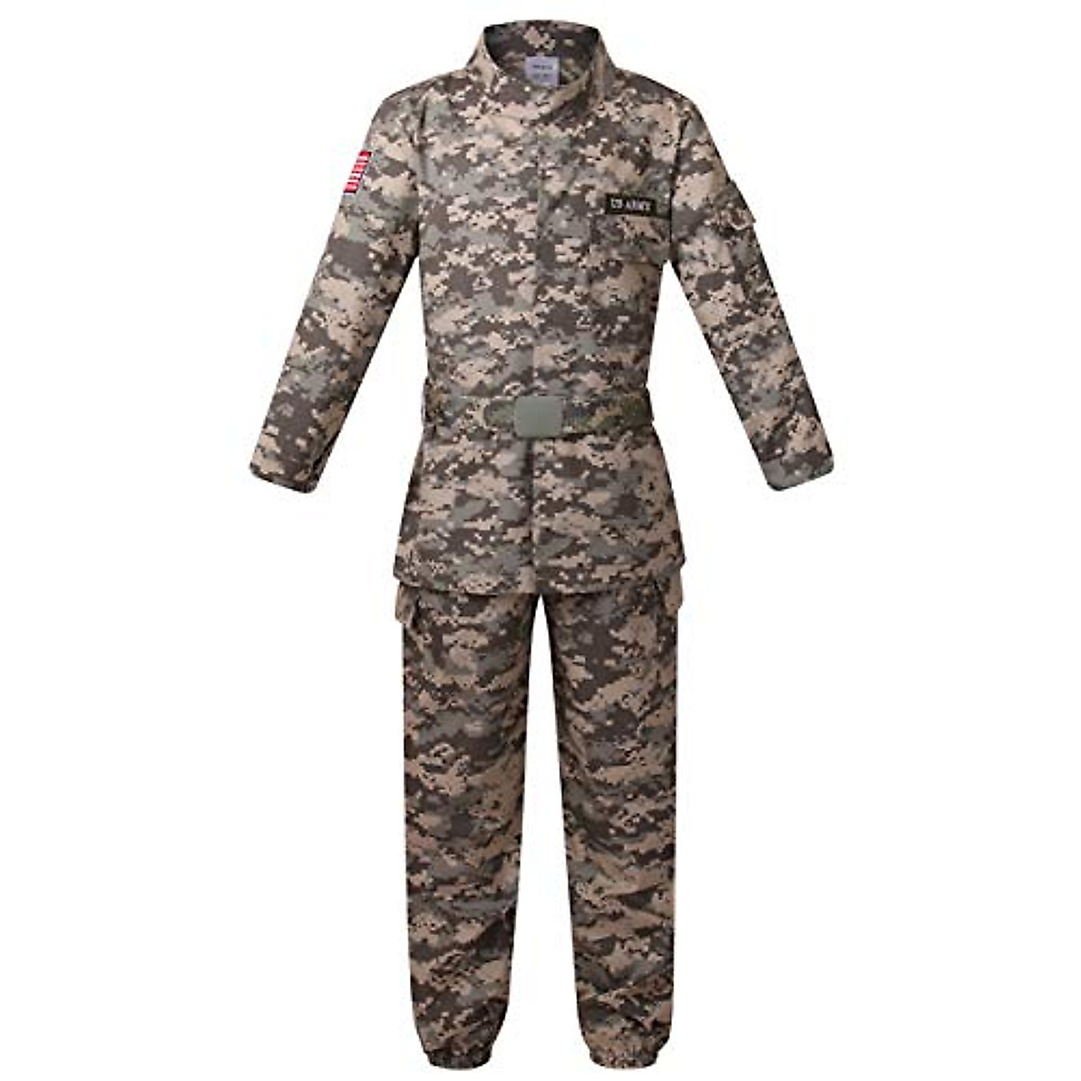 Deluxe Kid's Camo Combat soldier costume (6-8 Years）