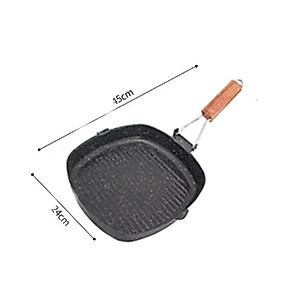 SPICLY Non Stick Frying Pans Frying Pan Non-Stick Folding Pot Phickened Square Grill Plate Kitchen Tools Picnic Grill Household