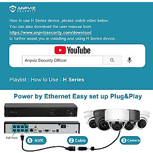 Anpviz 5MP Bullet POE IP Camera with Mic/Audio, 2.8mm Lens Security Camera for Outdoor Indoor, Human & Motion Detection, 98ft IR Night Vision, Up to 256GB MicroSD for 24/7 Recording (U Series)