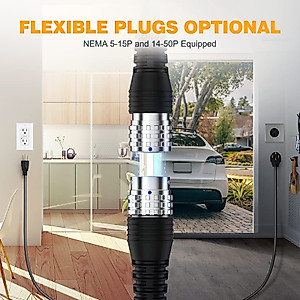 MUSTART TRAVELMASTER Level 2 Portable EV Charger, 25ft Cable, Intelligent Plug Identification Auto-Adjusts Maximum Safe Current 15A/25A/32A Electric Vehicle Plug-in Charging Station (2-Gen)