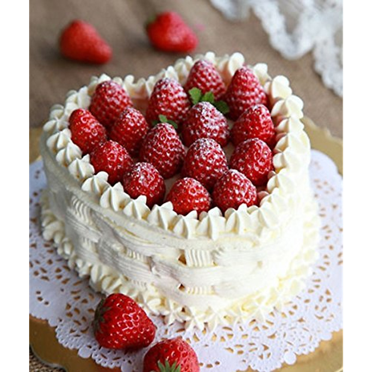 HAKSEN 36 PCS Paper Lace Doilies Combo,Pack 12 each 6.5", 8.5", 10.5"