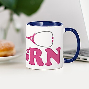 CafePress Heart RN Stethoscope Mug Ceramic Coffee Mug, Tea Cup 11 oz