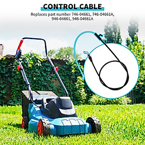 IDEASURE 946-04661 746-04661 Control Cable Compatible with MTD Craftsman Troy-Bilt Yardman Cub Cadet Bolens Murray Lawn Mower, Replaces 946-04661A, 746-04661A