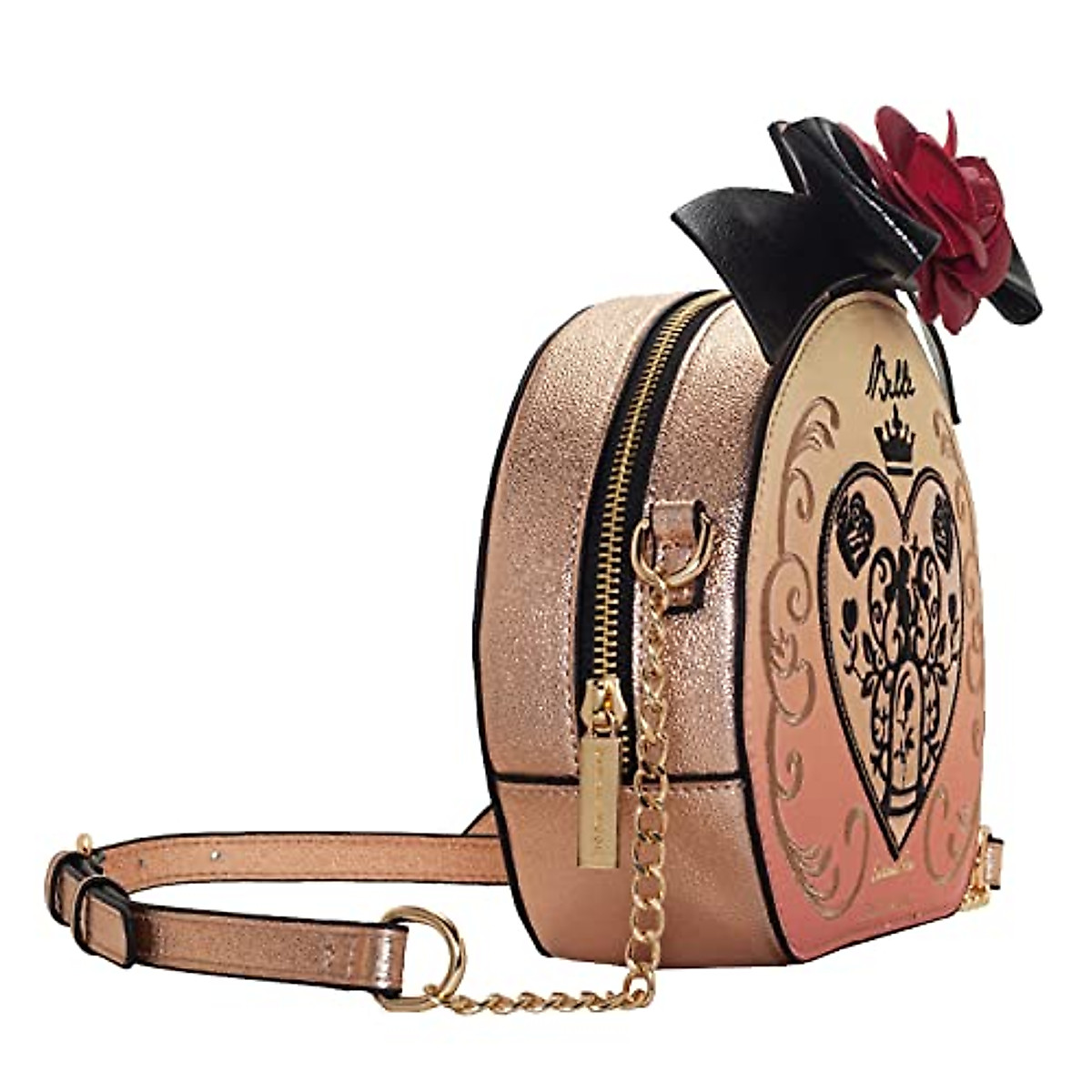 Danielle Nicole X Disney Beauty and the Beast Belle Perfume Crossbody - Fashion Cosplay Disneybound Cute Crossbody Bags, Multicolor