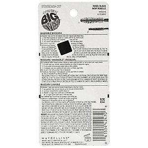 Maybelline New York The Falsies Big Eyes Washable Mascara, Rebel Black, 0.30 Fluid Ounce