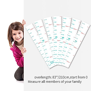 Growth Chart for Kids Height Chart Ruler Wall Decor for Measuring Kids Boys Girls, White (Large 83''x1.97'')